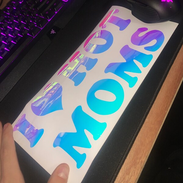 I Love Hot Moms Car Decal Etsy