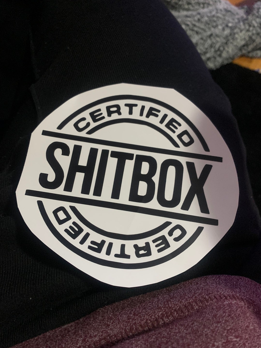 Certified Shitbox Funny Diecut Vinyl Window Decal Sticker Car Truck SUV ...