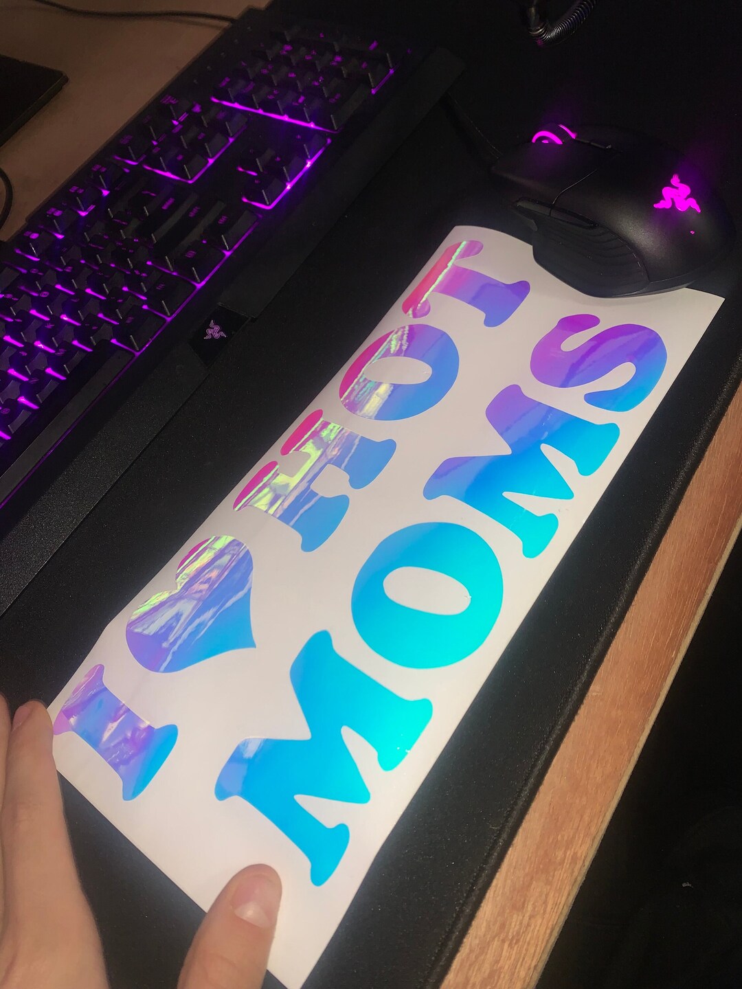 I Love Hot Moms Sticker Vinyl Weatherproof Decal Funny Car Sticker Mom ...