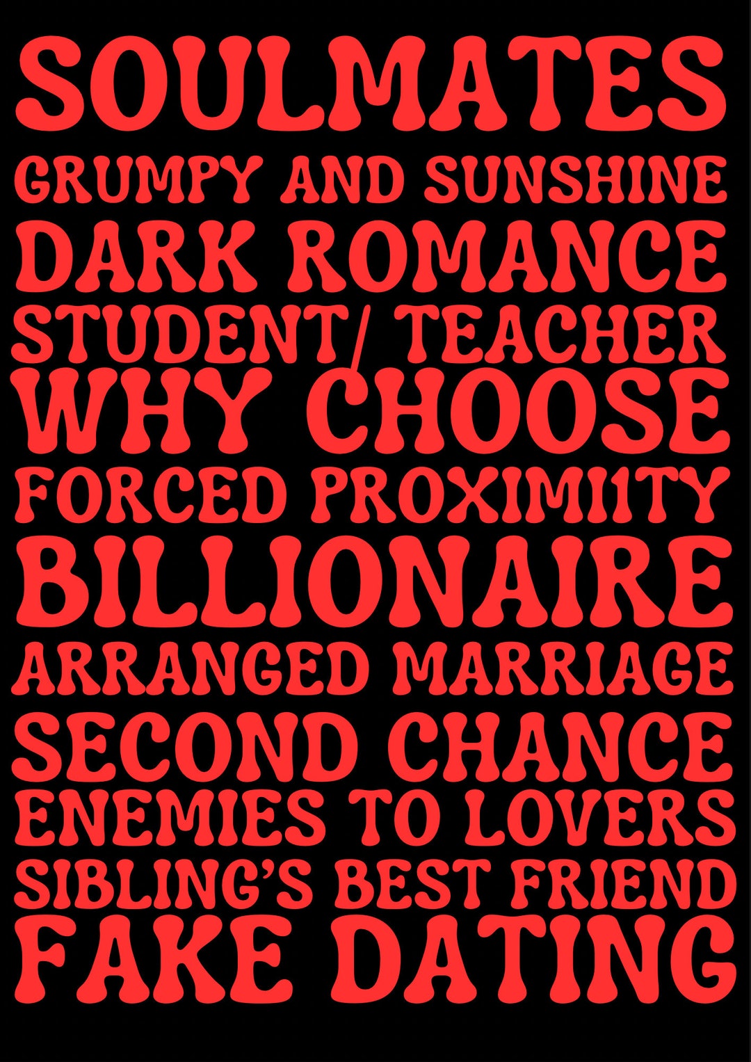 Book Tropes Poster Print - Etsy