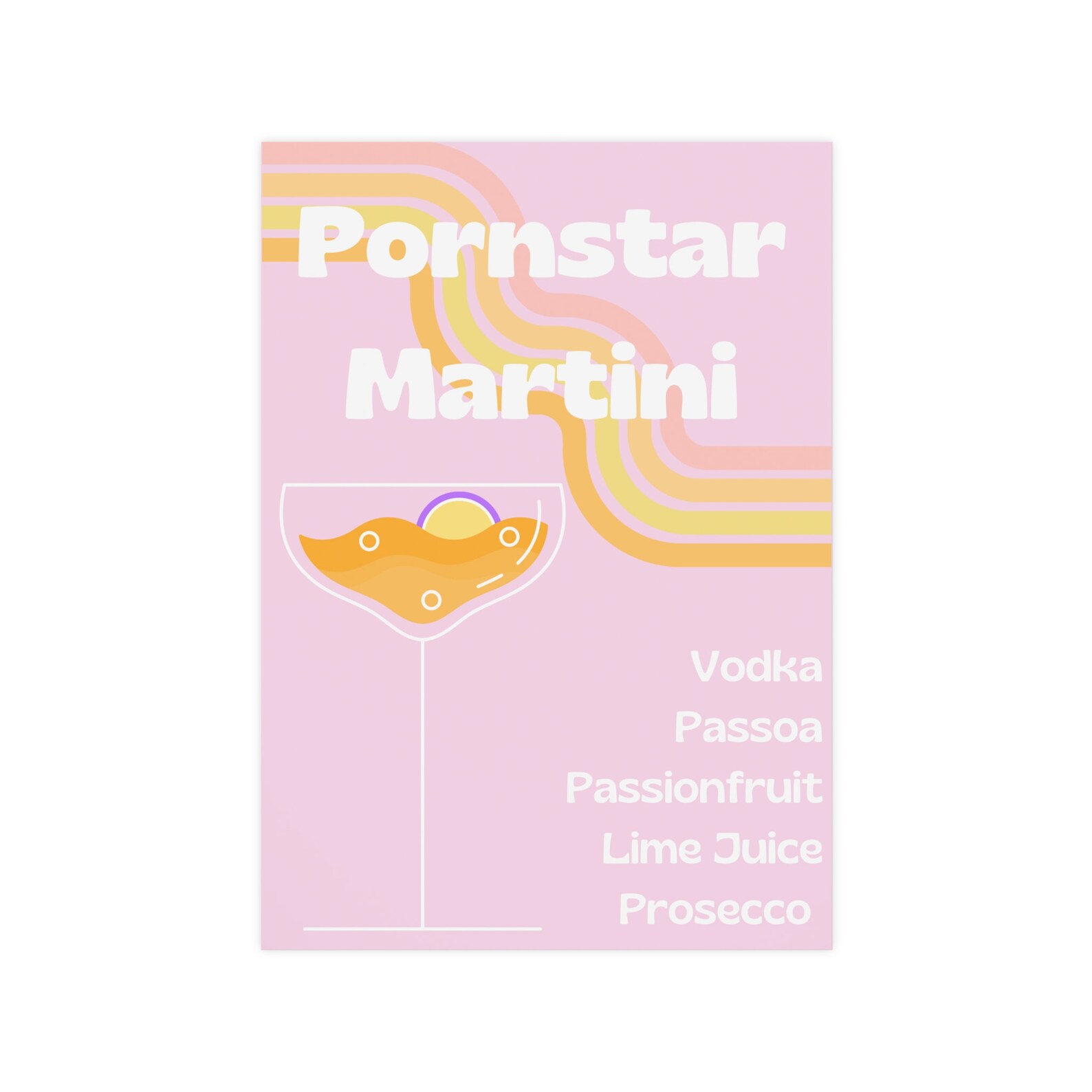 Passionfruit Martini Poster - Etsy