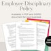 Employee Disciplinary Policy Template, PDF and Microsoft Template ...
