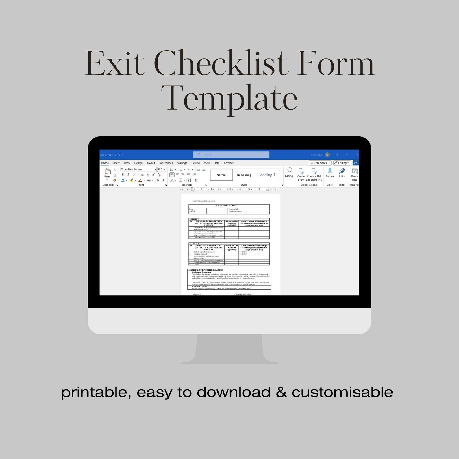Employee Offboarding Toolkit: Resignation Acceptance, Exit Checklist ...