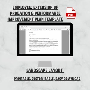 Employee Probationary Letter Extension of Probation Performance ...