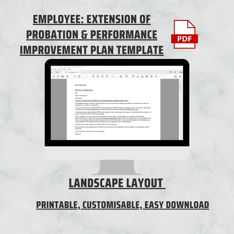 Employee Probationary Letter | Extension of Probation | Performance ...