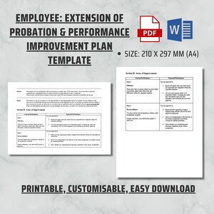 Employee Probationary Letter | Extension of Probation | Performance ...