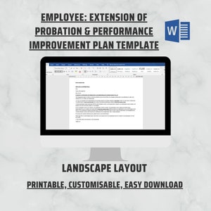 Employee Probationary Letter | Extension of Probation | Performance ...