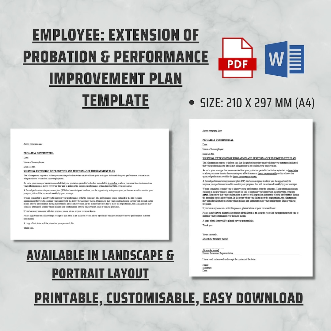 Employee Probationary Letter | Extension of Probation | Performance ...