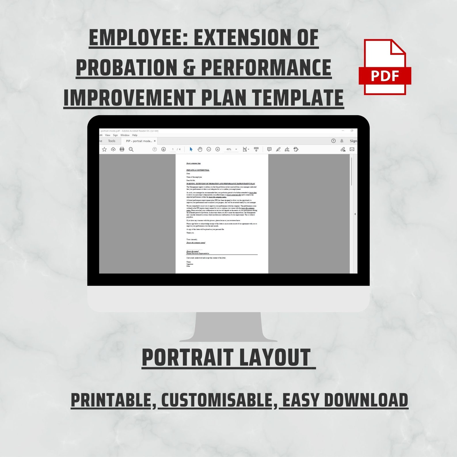 Employee Probationary Letter | Extension of Probation | Performance ...