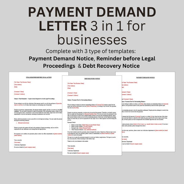 Payment Demand Letter - Etsy