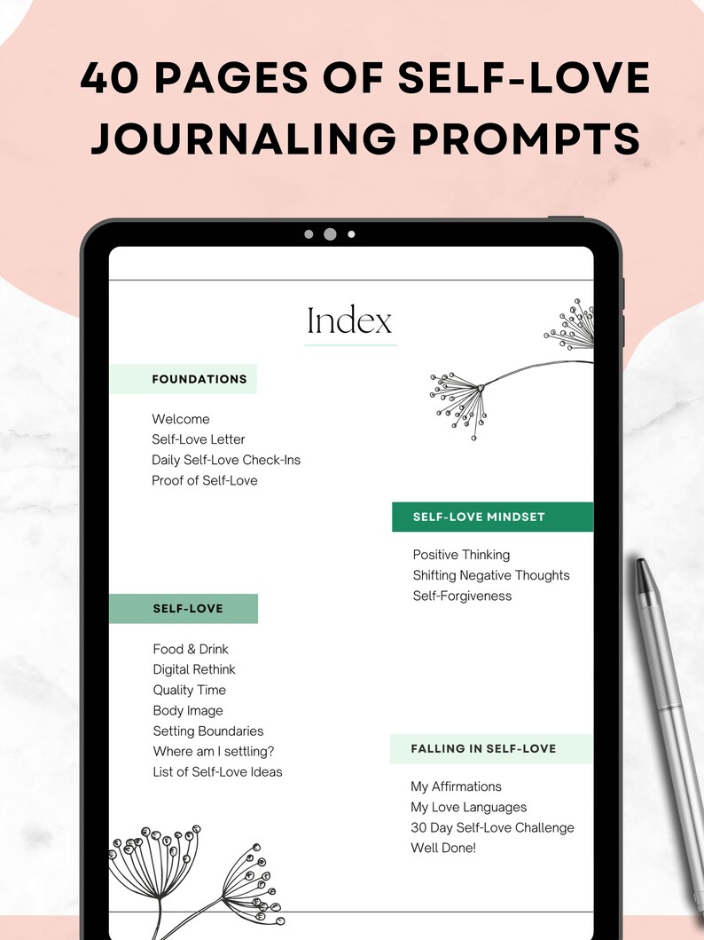 Self Love Journal/planner, Boundaries Diary, Mindfulness & Mental ...