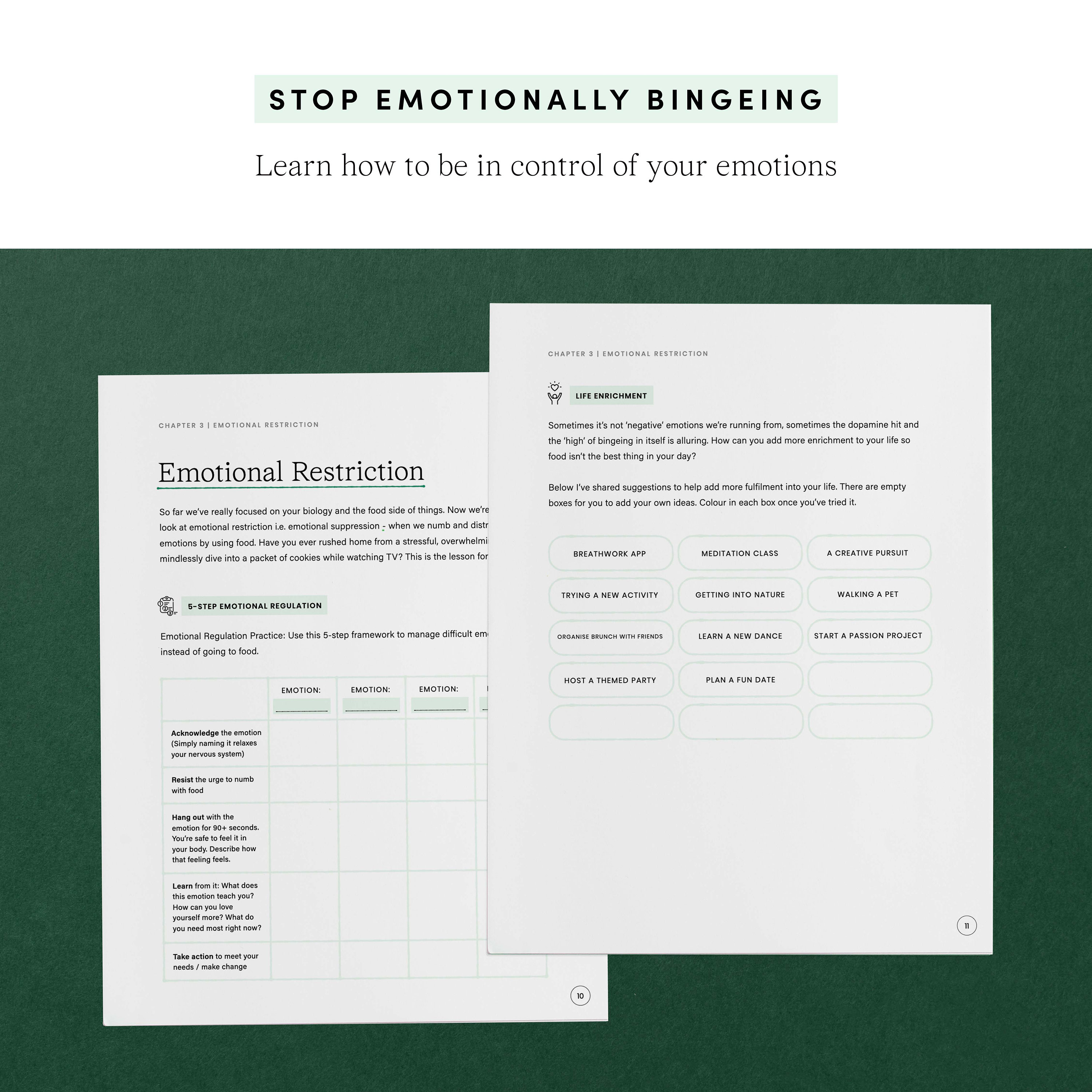 Binge Eating Recovery Journal: Therapy Planner, Overcome Emotional ...