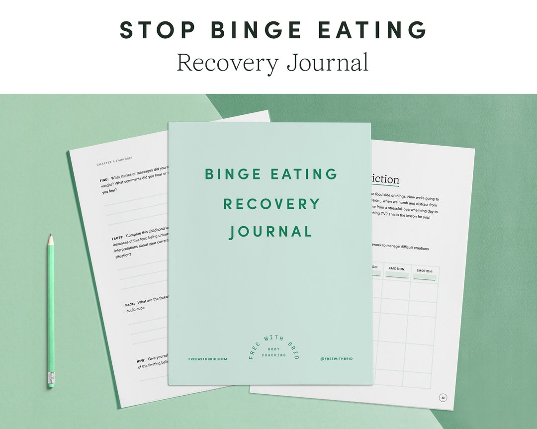 Binge Eating Recovery Journal: Therapy Planner, Overcome Emotional ...