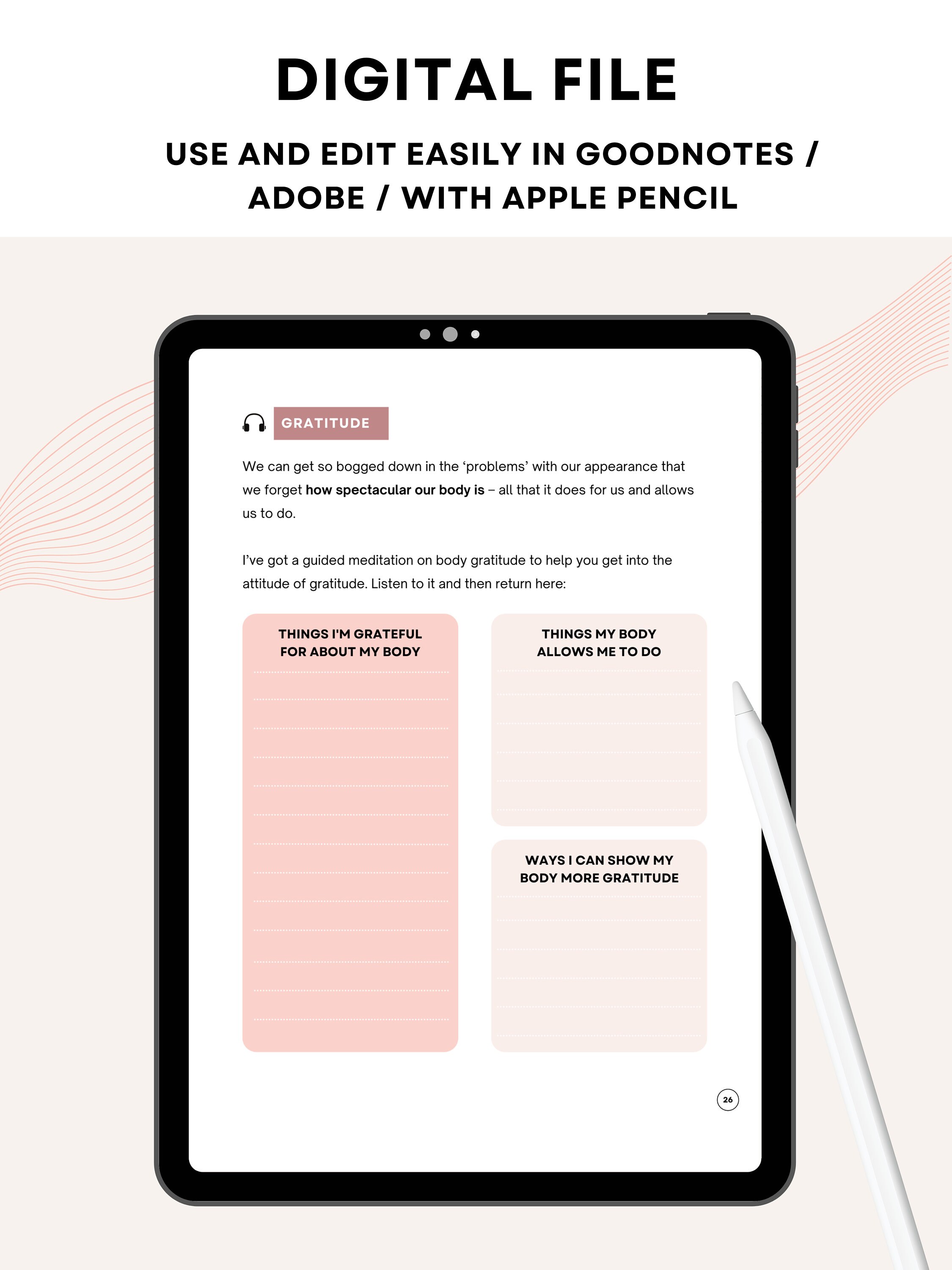 Body Image Healing Journal, Body Love Prompt, Body Positive Template ...