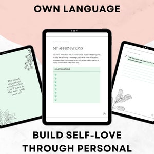 Self Love Journal/planner, Boundaries Diary, Mindfulness & Mental ...