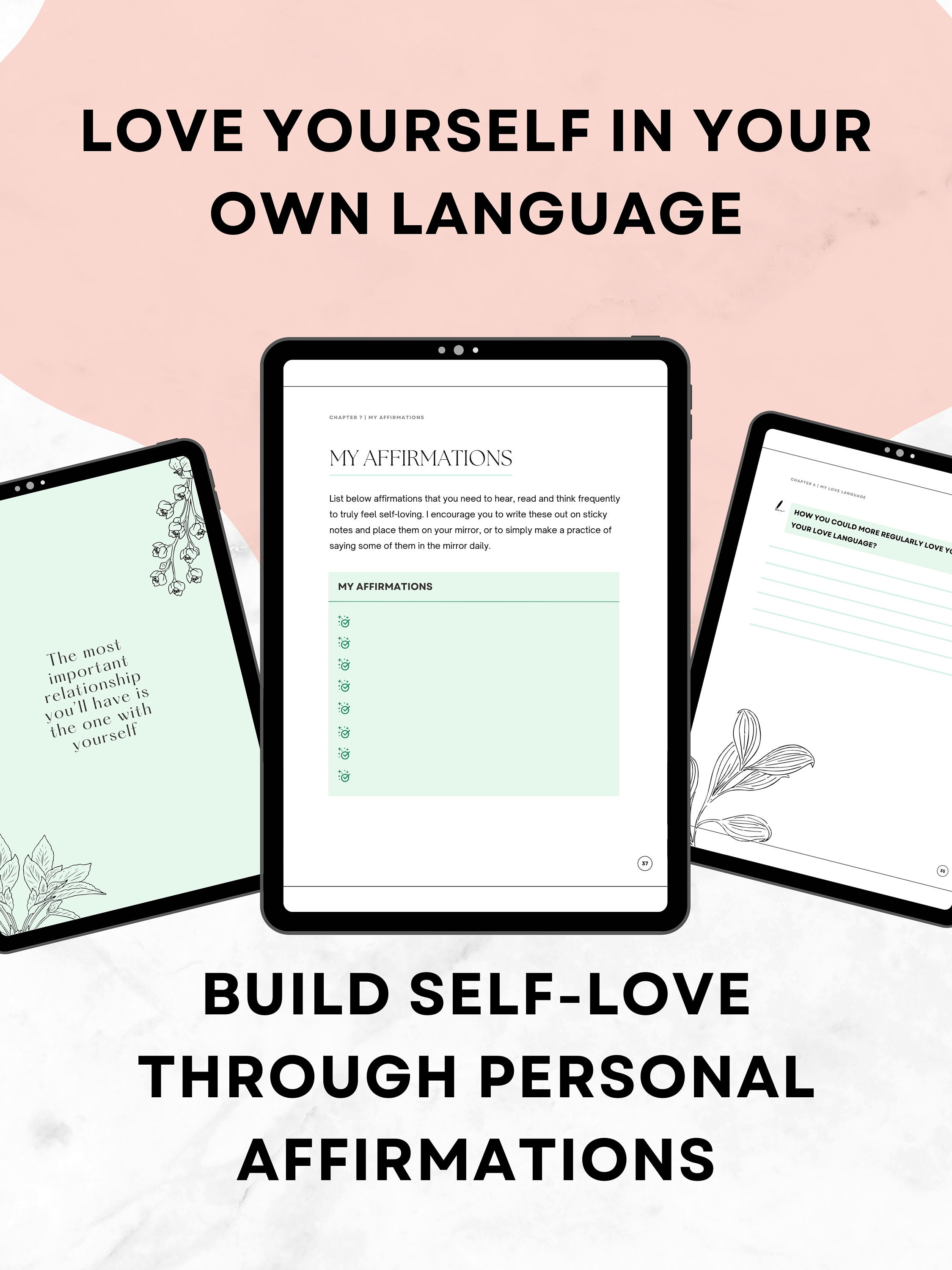 Self Love Journal/planner, Boundaries Diary, Mindfulness & Mental ...