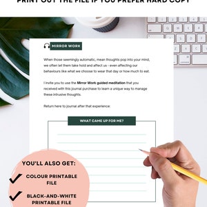 Body Image Healing Journal, Body Love Prompt, Body Positive Template ...