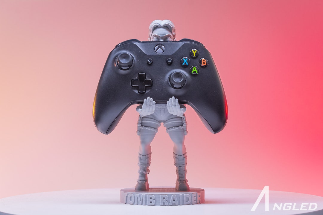 Lara Croft Controller Stand Phone Holder, Gaming, Room Decor, Office ...