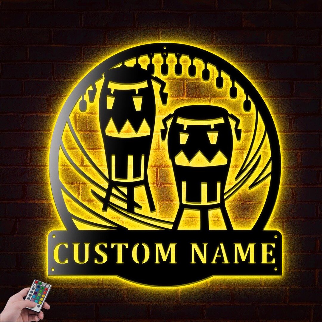 Custom Conga Musical Monogram Metal Wall Decor With Led Lights ...