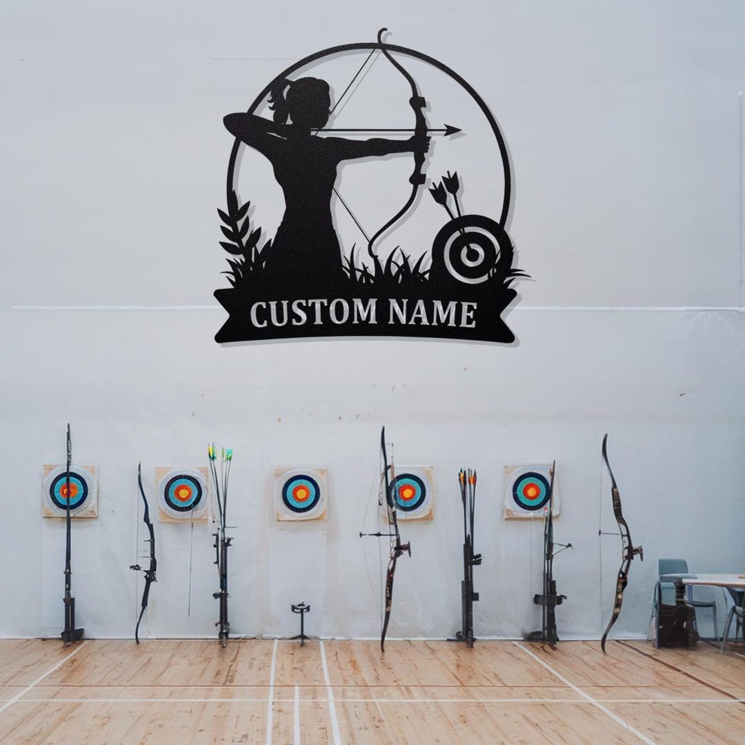 Custom Heartbeat Love Archery Female Led Lights Wall Deco Personalized ...