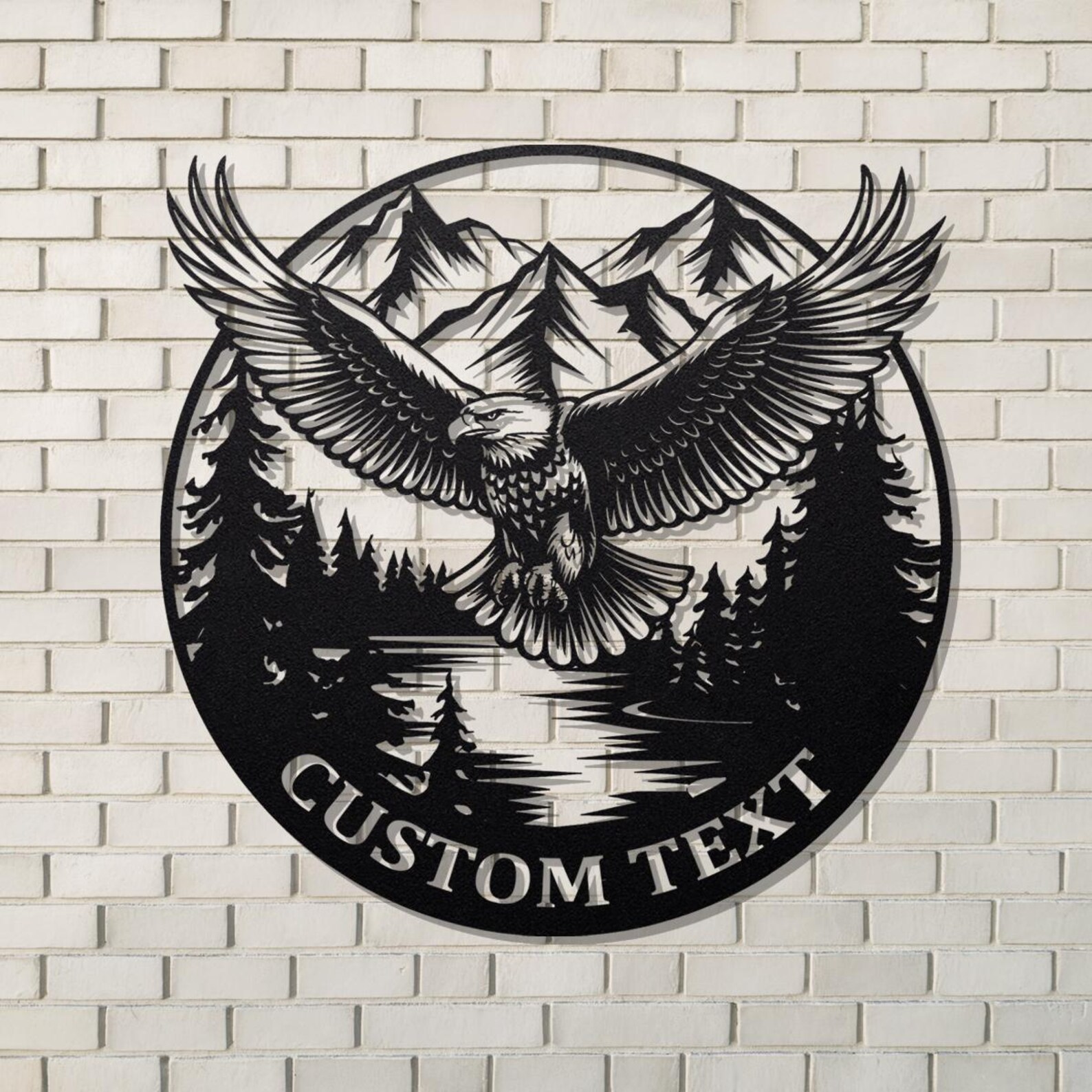 Custom Outdoor Eagle Metal Wall Art Decor Personalized Eagle Name Sign ...