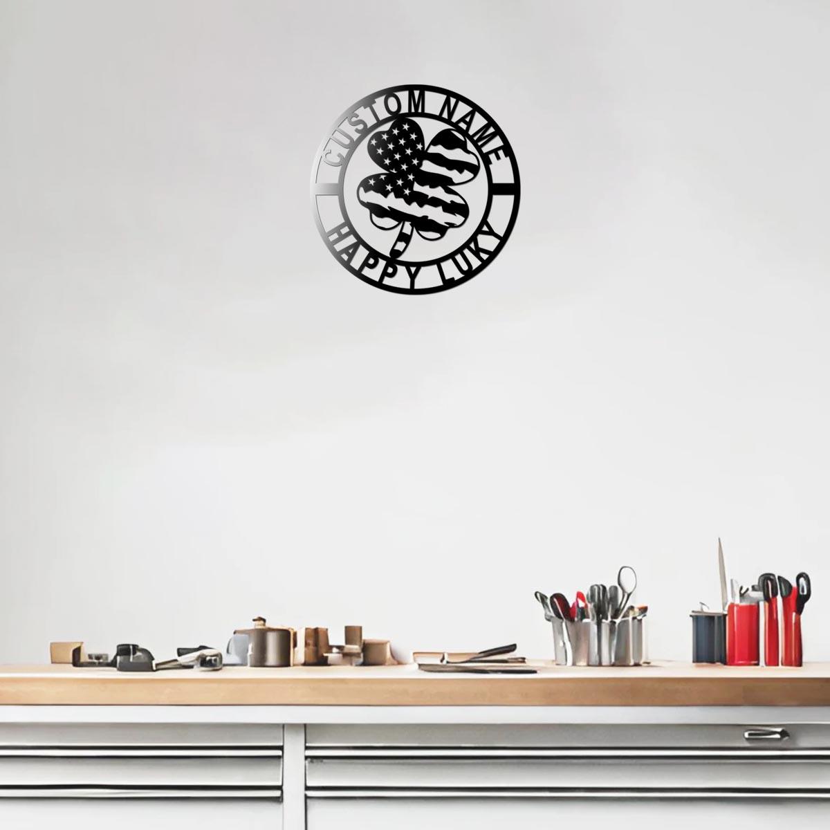 Personalized Four Leaf Clover Metal Wall Decor With Led Lights, Custom ...