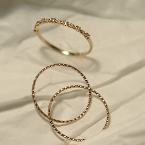 9K Solid Gold Thin Band Ring, Dainty Cubic Zirconia Stacking Ring - Etsy