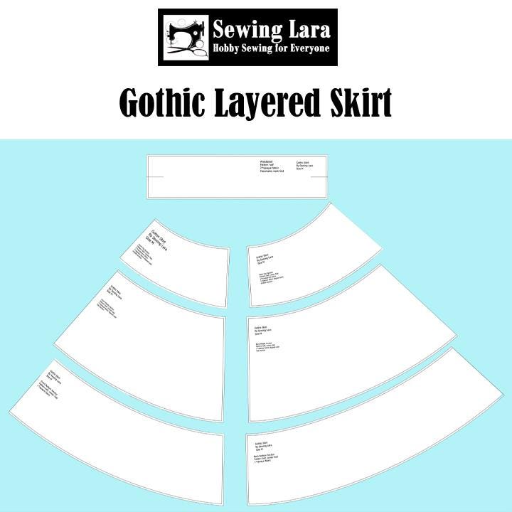 Gothic Layered Skirt PDF Sewing Pattern - Etsy