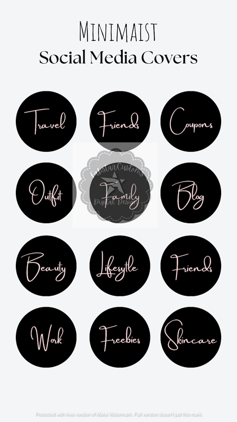 Minimalist Instagram Highlights Icons - Etsy