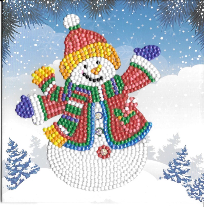 Handmade Christmas Diamond Art, Diamond Painting, Festive Christmas ...