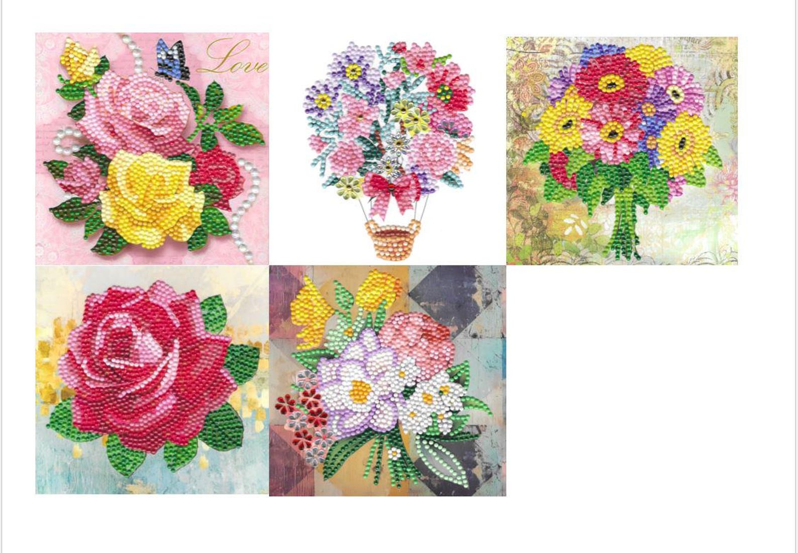 Roses and Posies Handmade Cards Diamond Art, Diamond Painting ...