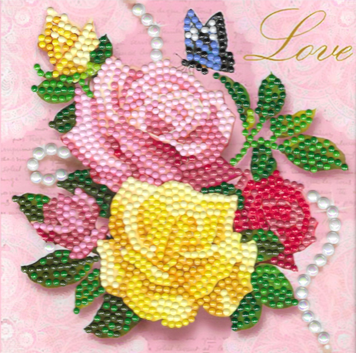 Roses and Posies Handmade Cards Diamond Art, Diamond Painting ...