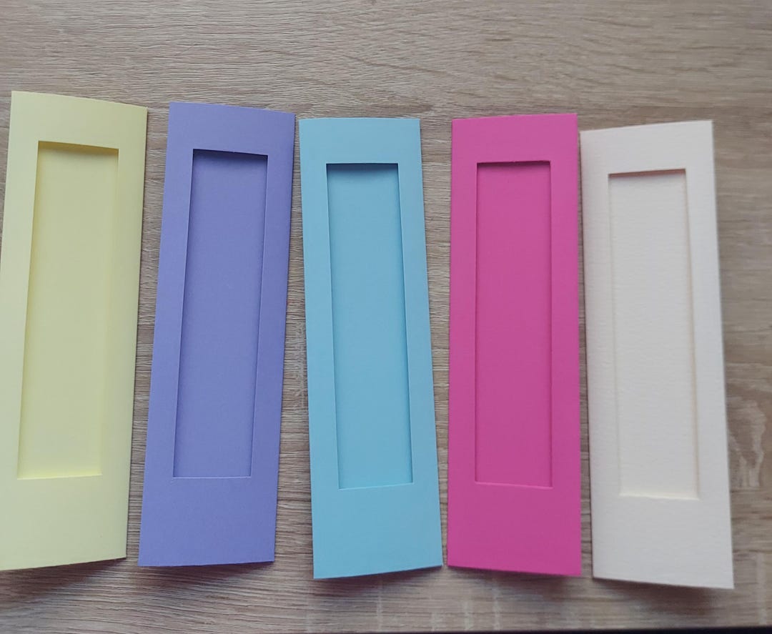 Set of 5 Bookmark Aperture Cards for Cross Stitch, Embroidery, to ...
