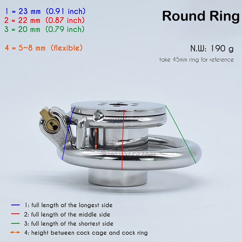 Inverted Plugged Cylinder Chastity Cage For Couple Stainless Steel