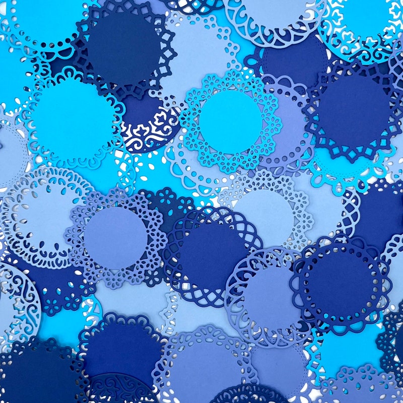 Blue Paper Doilies - Etsy