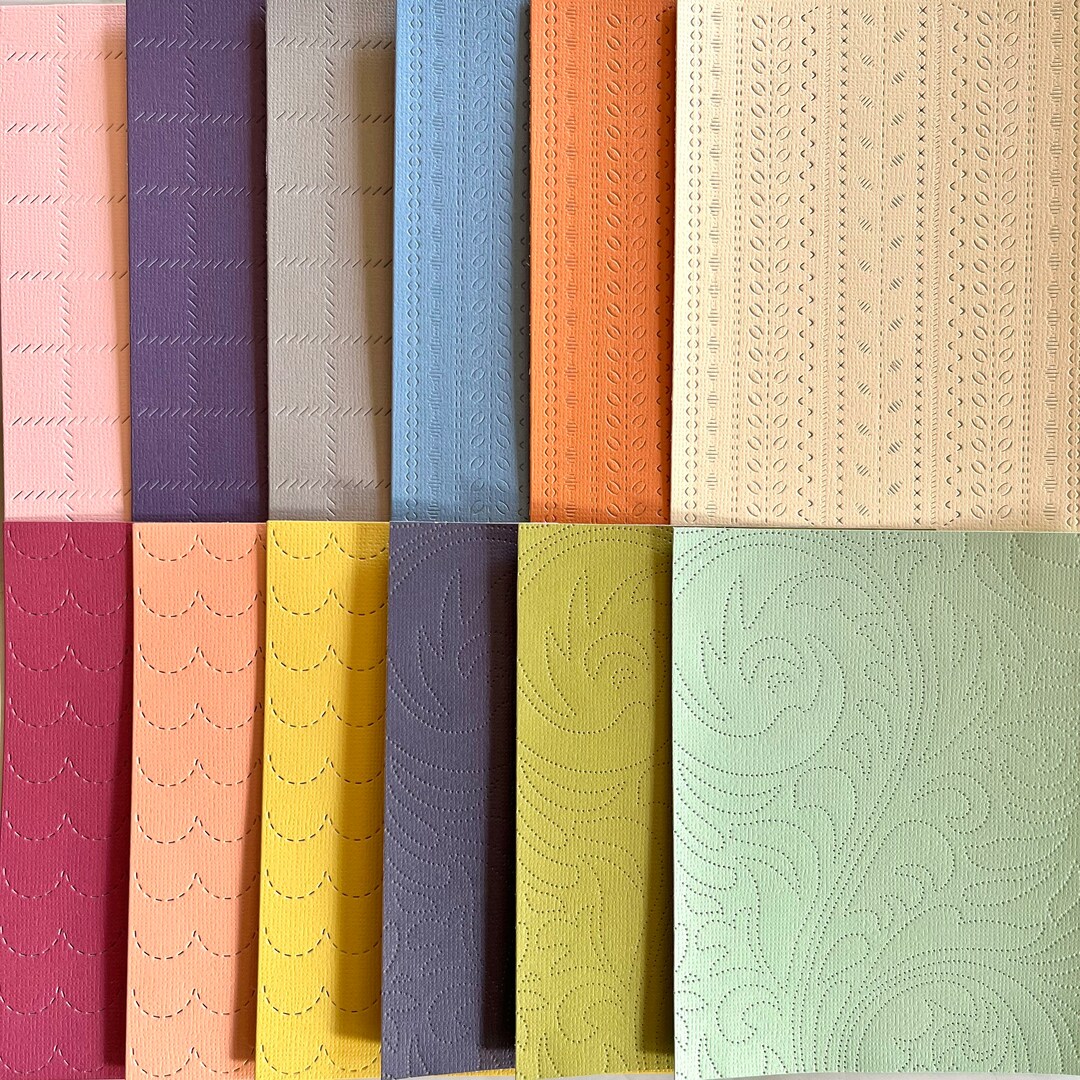 12 Pcs Stitched Pattern Die Cuts for Scrapbooking, Stitch Patterned ...