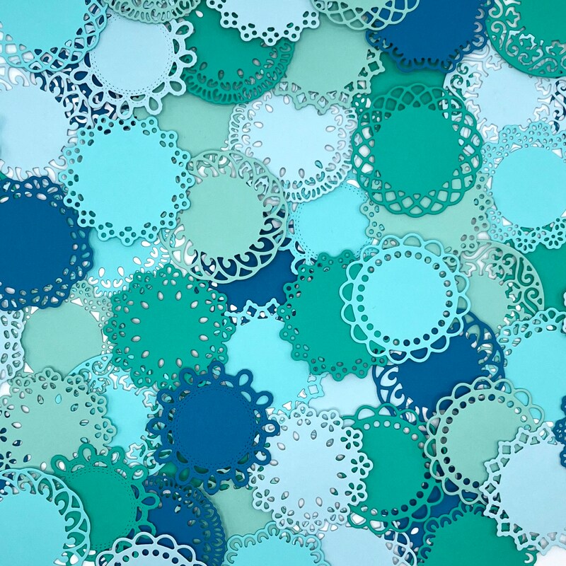 Blue Paper Doilies - Etsy