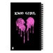 Emo Girl - Spiral Notebook - 5.5" X 8.5" Black and Pink Bleeding Heart ...