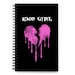 Emo Girl - Spiral Notebook - 5.5" X 8.5" Black and Pink Bleeding Heart ...