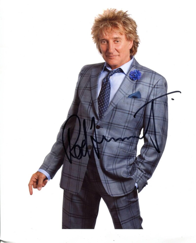 Superb Rod Stewart Hand-signed 10" X 8" Photo - Etsy