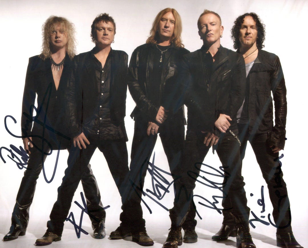 Superb Def Leppard Hand-signed 10" X 8" Photo - Etsy