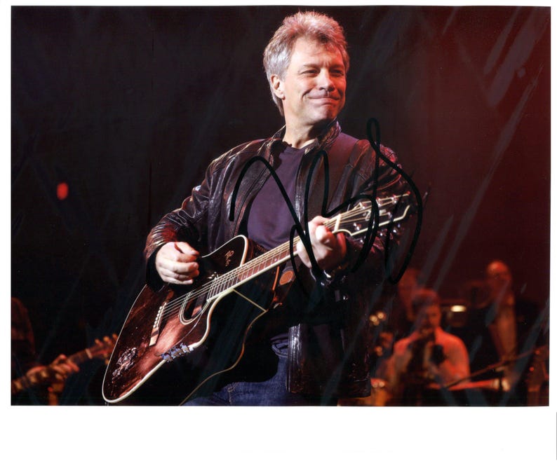 Superb Jon Bon Jovi Hand Signed 10 X 8 Photo Etsy