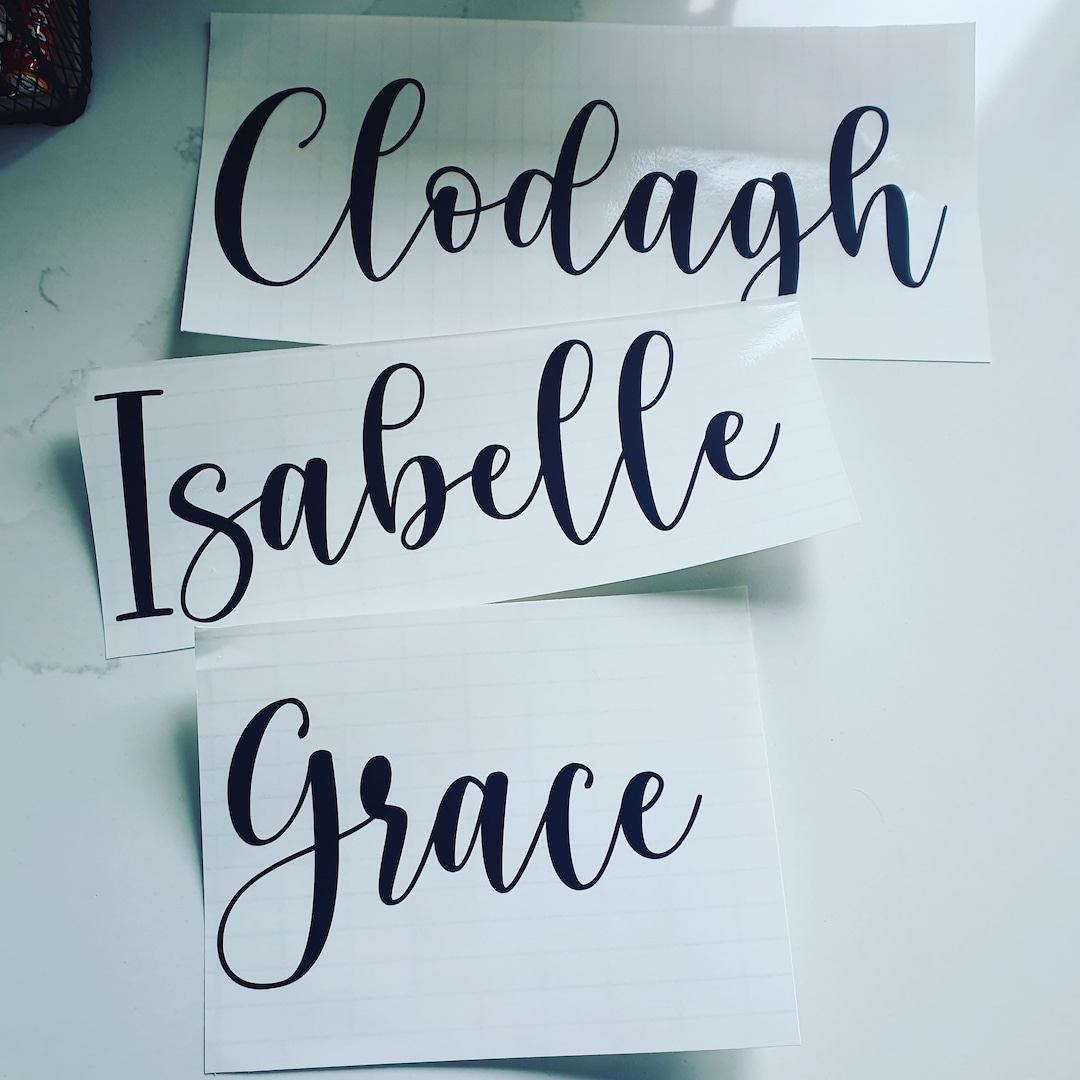 Handwritten Name Sticker, Gift Box Decal, Gift Bag Decal, Bridesmaid ...