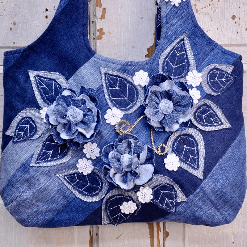 Denim Handbag - Etsy