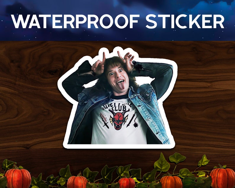 Eddie Inspired Devil Horns Sticker Stranger Things 4 Sticker - Etsy