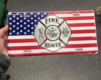 Firefighter Vanity Plate - Etsy