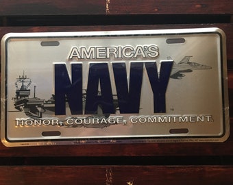 Us Navy License Plate - Etsy
