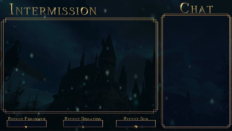Animated Hogwarts Legacy Twitch Screens for Streamers Magic Witch ...