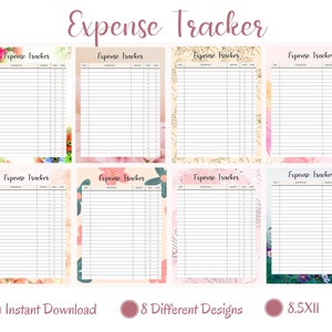 Expense Tracker Printable Floral Bundle - Etsy