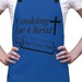 Cooking for Christ, Christian Apron, Religious Gift, Church Gift, Apron ...
